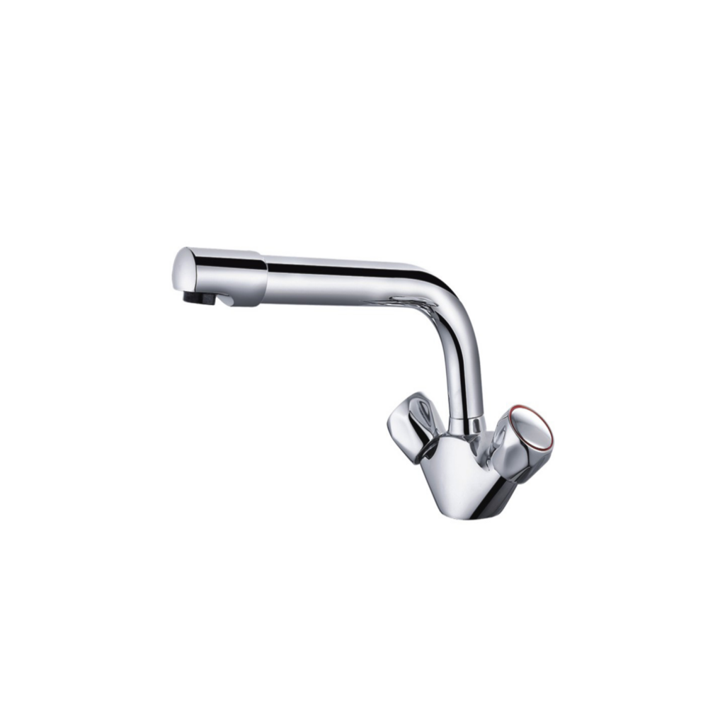 Standard Chrome Kitchen Mixer Tap with 360 Degree Swivel Spout and Full ...
