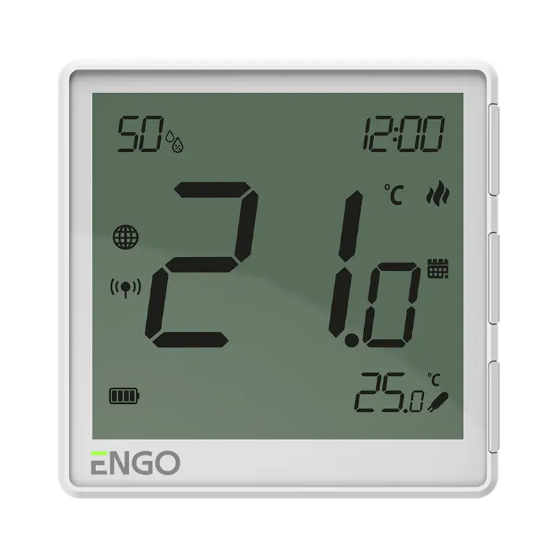ENGO EONE-BATW Wireless Smart Thermostat White ZigBee 3.0 Li-Ion Battery Powered with WiFi and ...