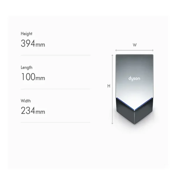 Dyson Airblade V HU02-NK Hand Dryer Nickel Finish with HEPA Filtration ...