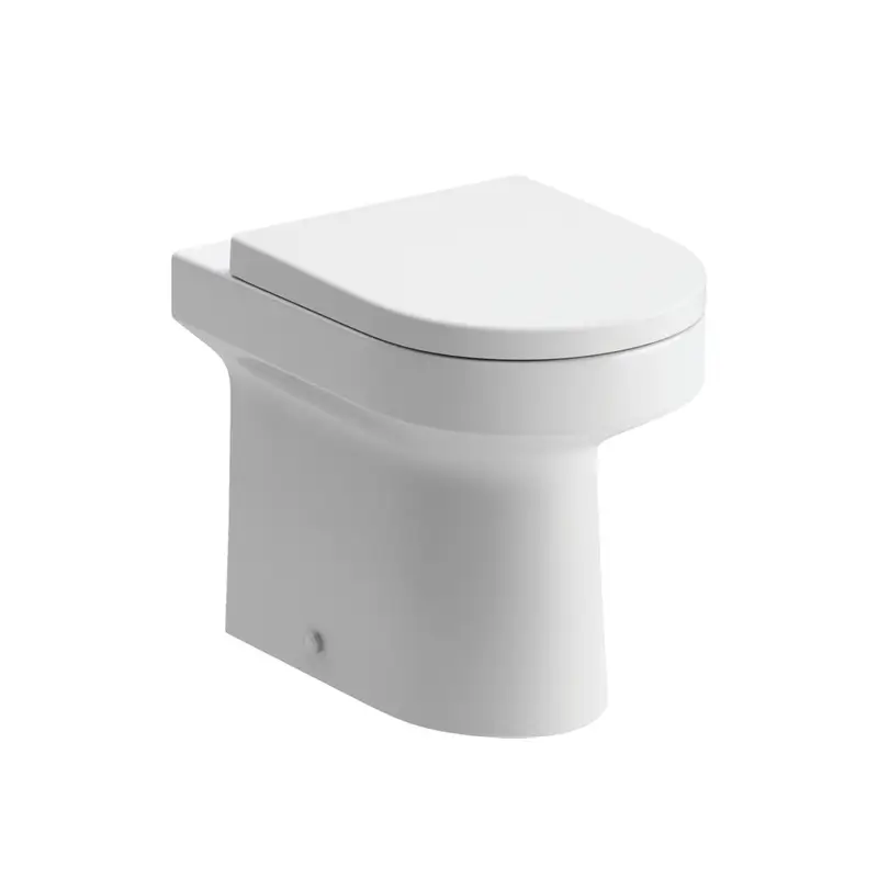 Eco Bathrooms Florin Rimless Back To Wall WC with Soft Close Seat White ...