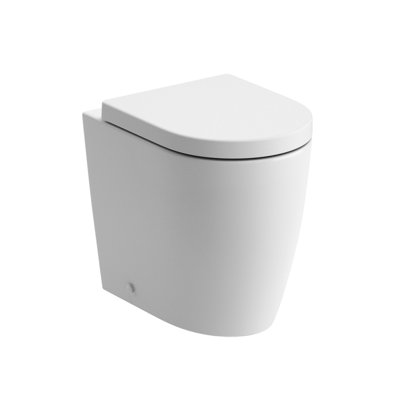 Eco Bathrooms Herba Rimless Back To Wall Comfort Height WC with Soft ...
