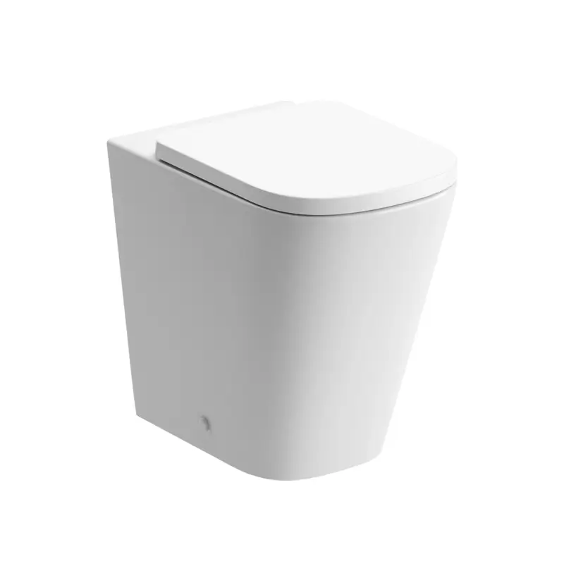Eco Bathrooms Natura Rimless Back To Wall Short Projection WC with Soft ...