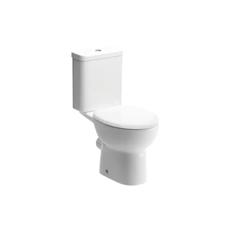 Eco Bathrooms Vittora Close Coupled Open Back WC with Soft Close Seat ...