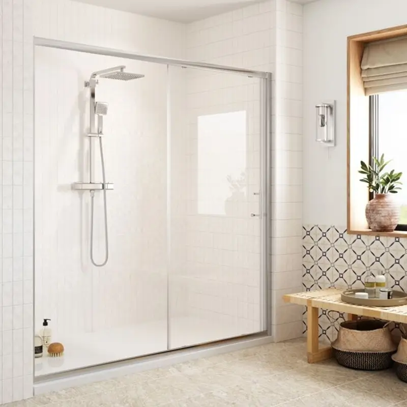 Eco Reflection Aurevia 1200mm Easy-Fit Sliding Door Chrome ECOB108075 ...